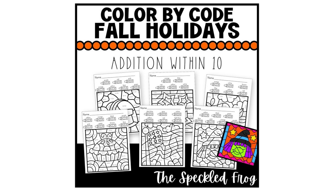 Printable Fall Holiday Color by Number Bundle INSTANT DOWNLOAD ...