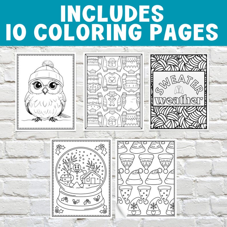 Cozy Winter Coloring Pages for Kids | Snow Day Activity Colouring Book ...