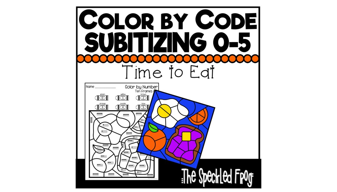 Kindergarten Worksheets Color by Number INSTANT DOWNLOAD, Subitizing ...