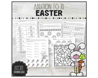 Math Activity Sheets Farm Animal Theme INSTANT DOWNLOAD Kindergarten ...