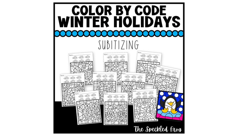 Printable Winter Holiday Color by Number 0-5 INSTANT DOWNLOAD ...