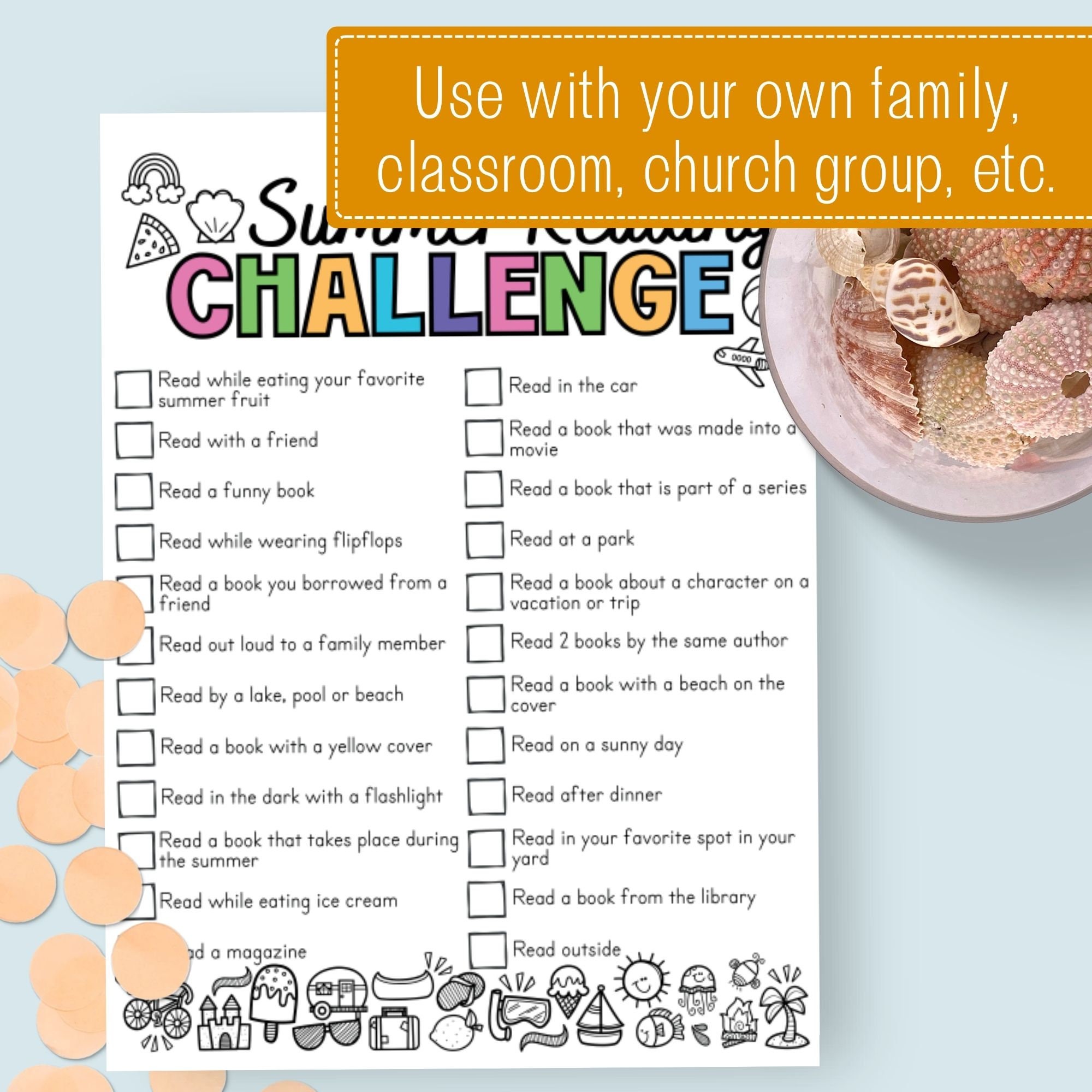 Summer Reading Challenge Log for Kids | INSTANT DOWNLOAD | Printable ...