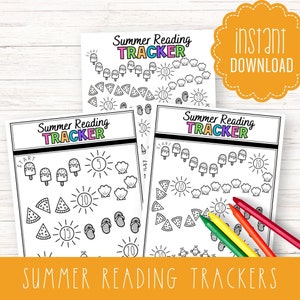 Summer Reading Bundle for Kids | INSTANT DOWNLOAD | Printable Coloring ...
