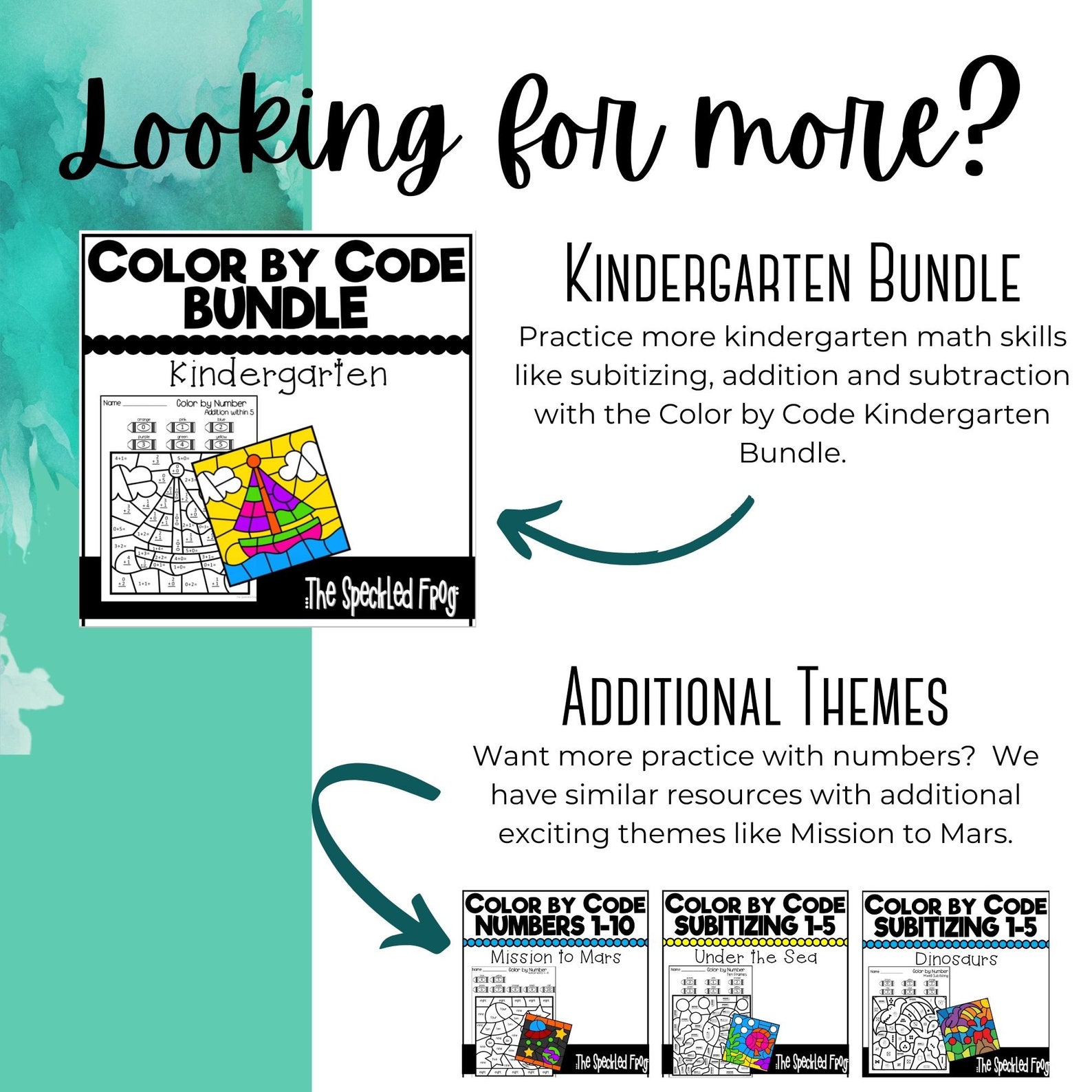 Printable Kindergarten Math Worksheets, INSTANT DOWNLOAD, Color by ...