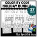 Printable Holiday Color by Number Bundle INSTANT DOWNLOAD, Addition ...