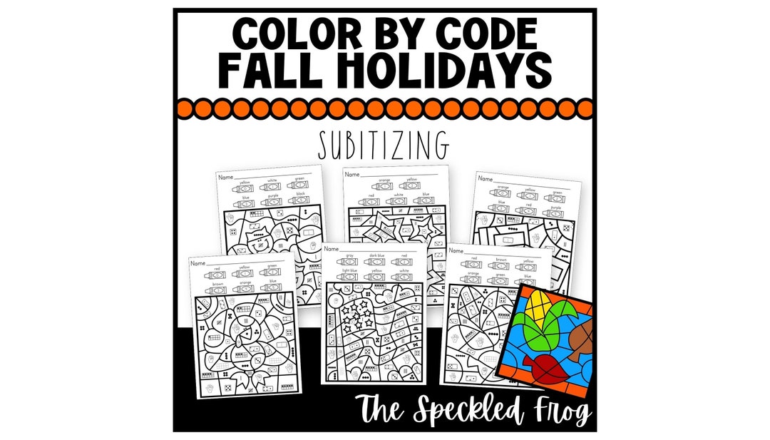 Printable Fall/autumn Holiday Color by Number 0-5 INSTANT DOWNLOAD ...