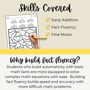 Printable Color by Number Ocean Animal Theme INSTANT DOWNLOAD, Addition ...