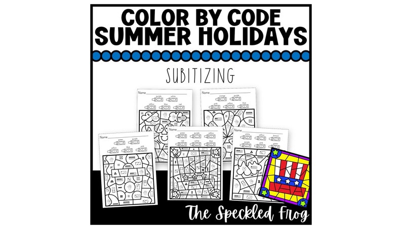 Printable Summer Holiday Color by Number 0-5 INSTANT DOWNLOAD ...
