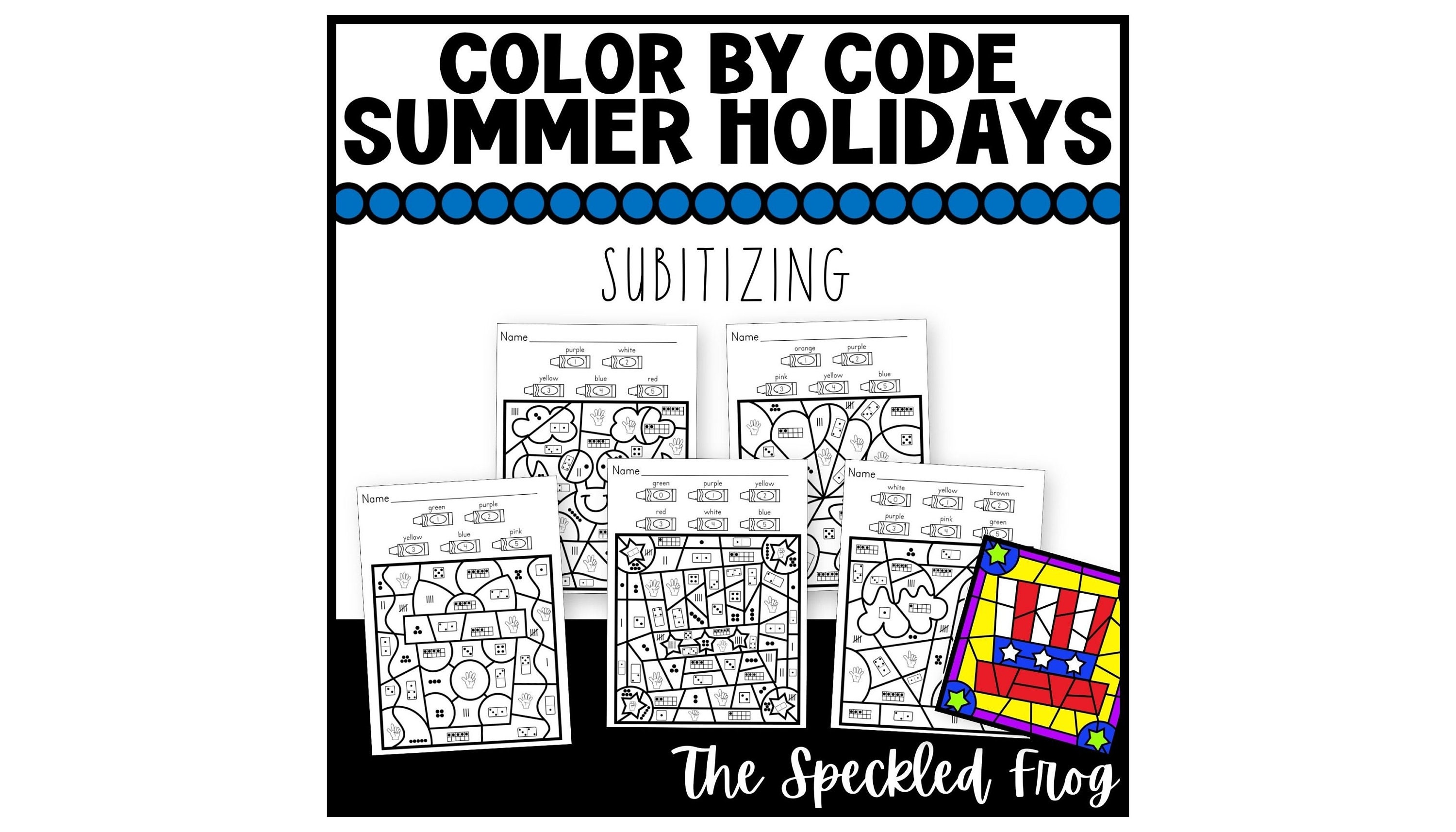 Printable Summer Holiday Color by Number 0-5 INSTANT DOWNLOAD ...