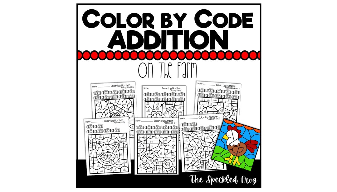 Printable Kindergarten First Grade Math Worksheets Color by Number ...