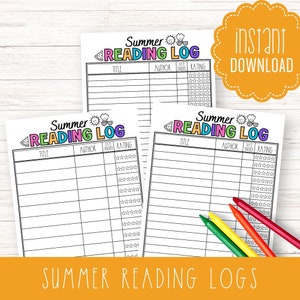 Summer Reading Bundle for Kids | INSTANT DOWNLOAD | Printable Coloring ...