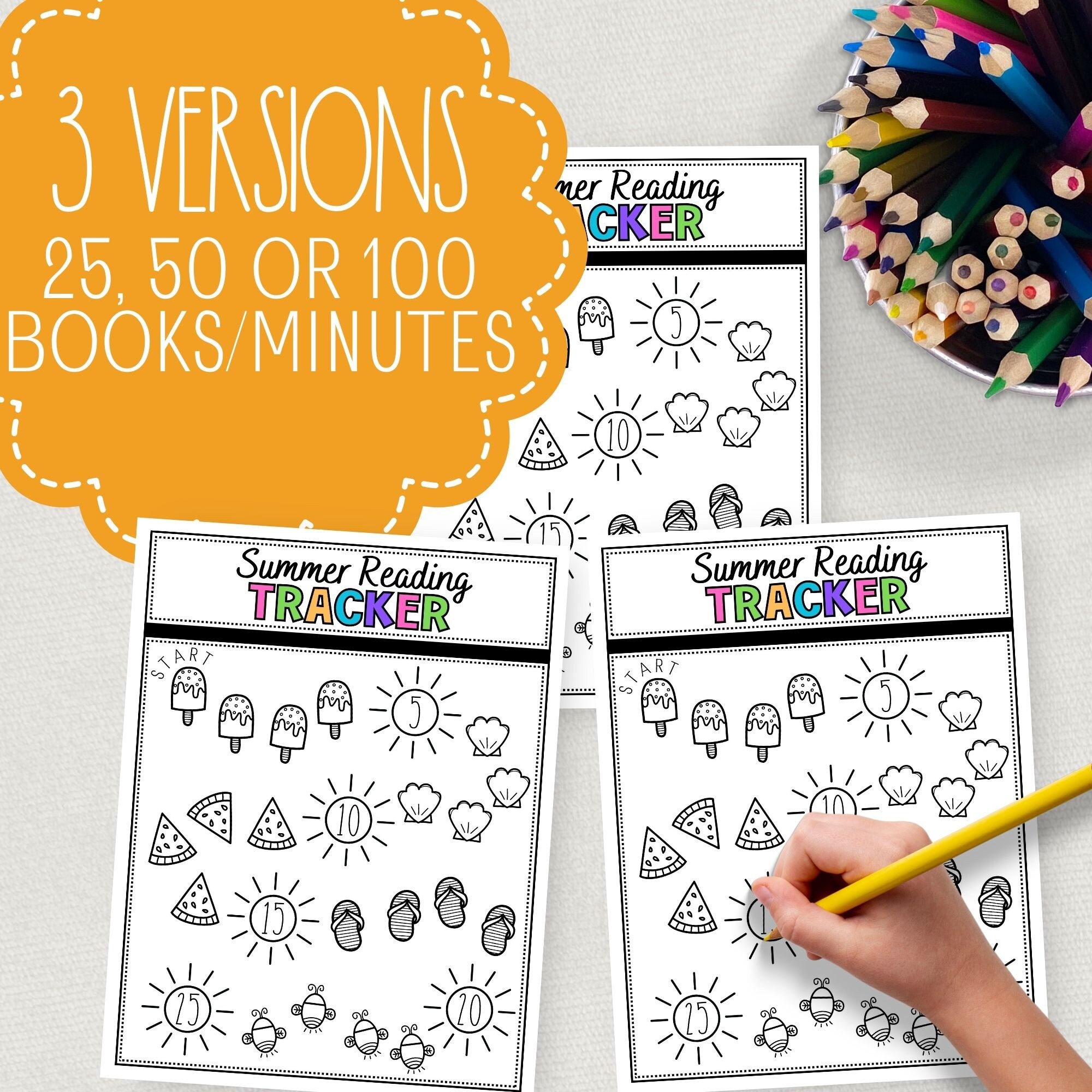 Summer Reading Trackers for Kids | INSTANT DOWNLOAD | Printable ...