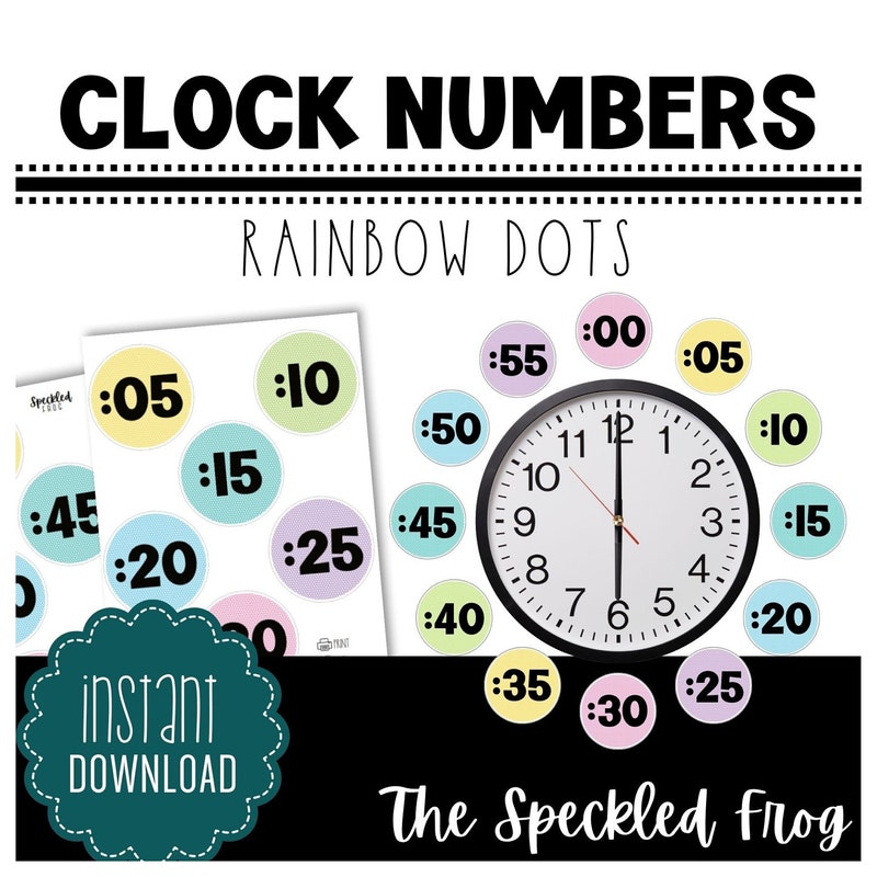 Polka Dot Clock - Etsy