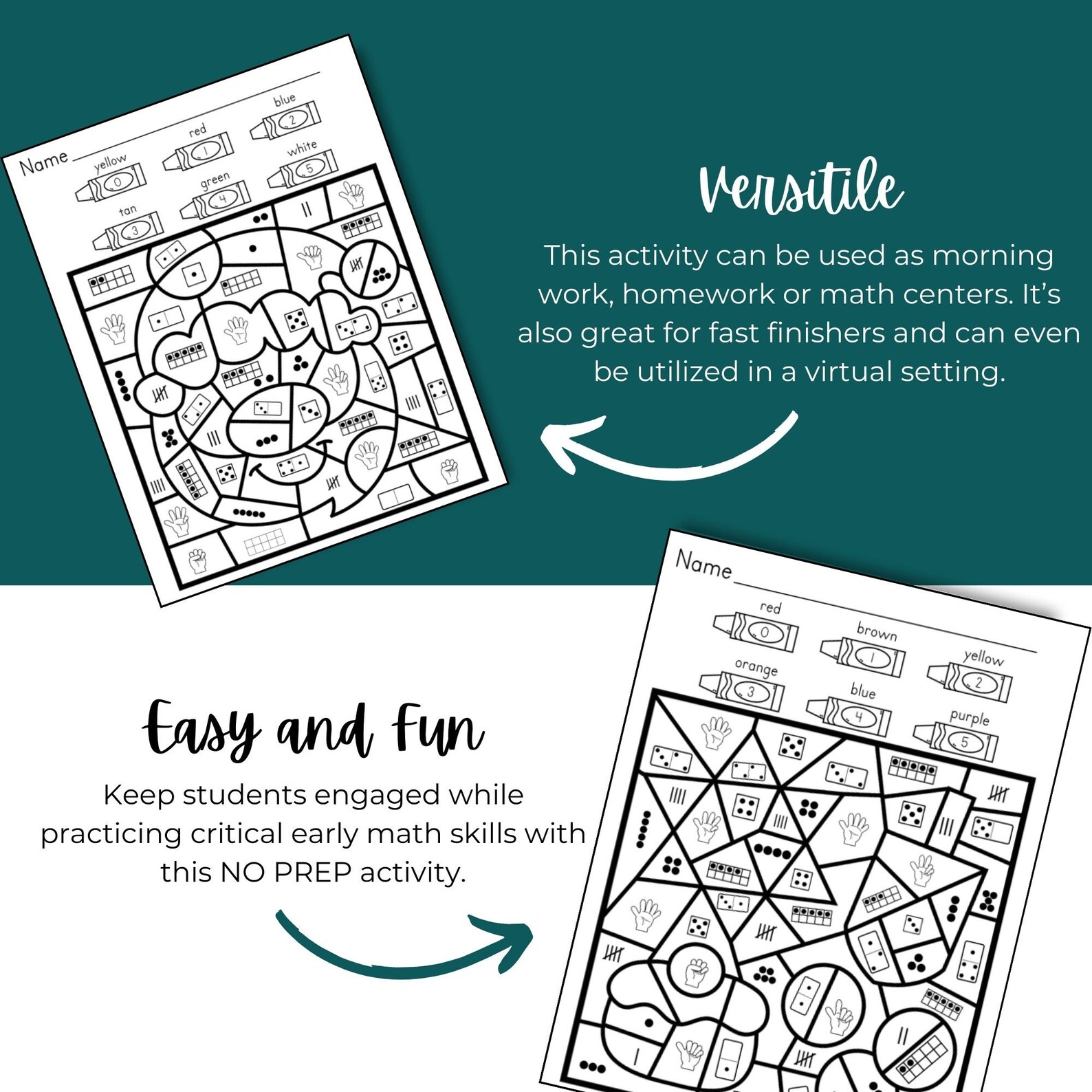 Printable Winter Holiday Color by Number 0-5 INSTANT DOWNLOAD ...
