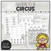 Math Activity Sheets Circus Animals Theme INSTANT DOWNLOAD Kindergarten ...