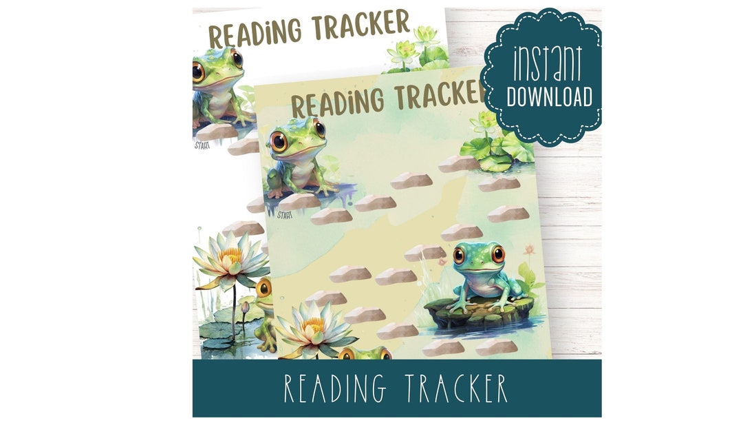 Reading Tracker for Kids Frog Theme * INSTANT DOWNLOAD * Printable Book ...