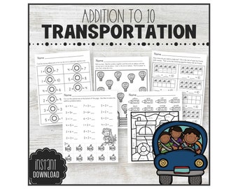 Math Activity Sheets Camping Theme INSTANT DOWNLOAD Kindergarten ...