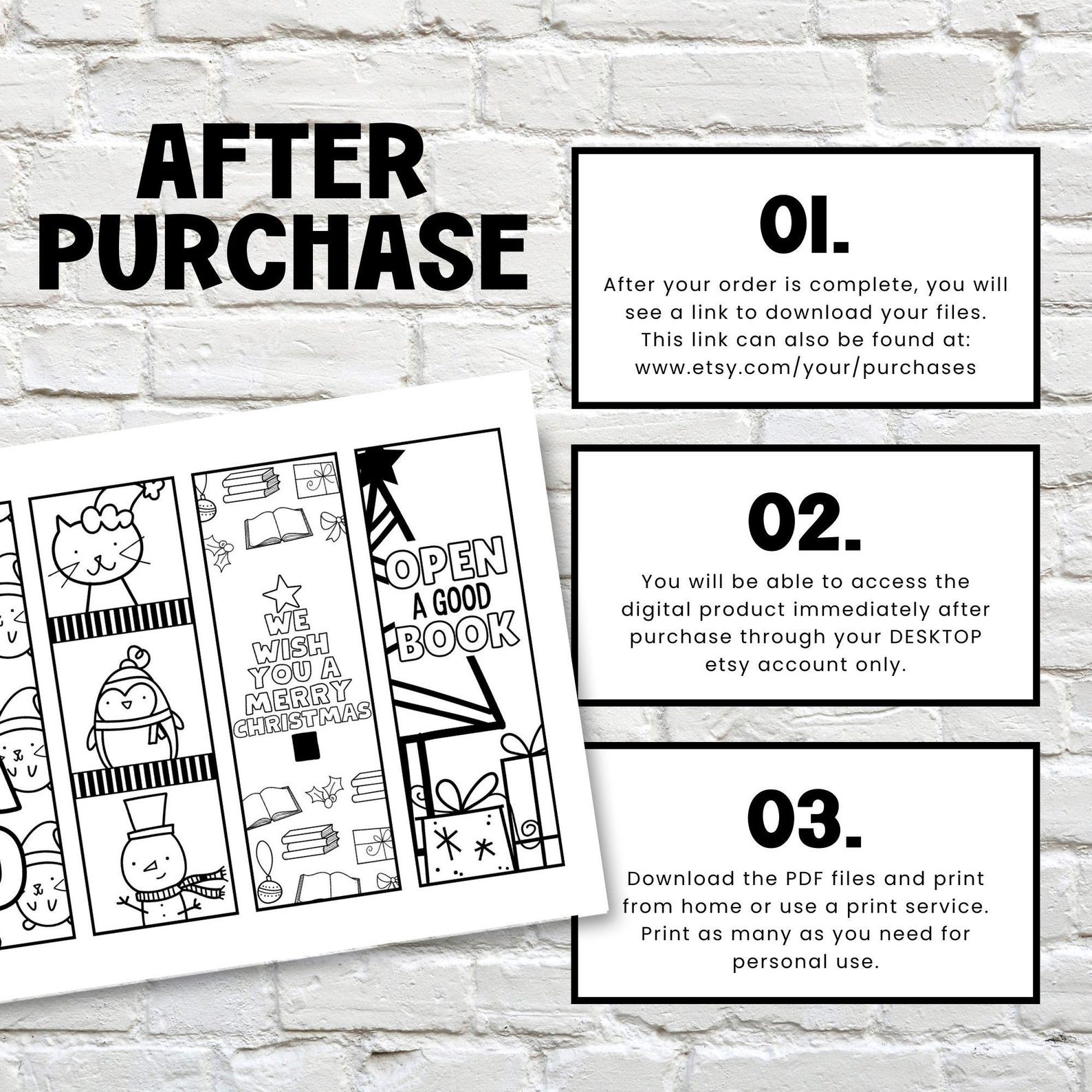 Christmas Coloring Bookmarks for Kids | Printable Color Your Own Book ...