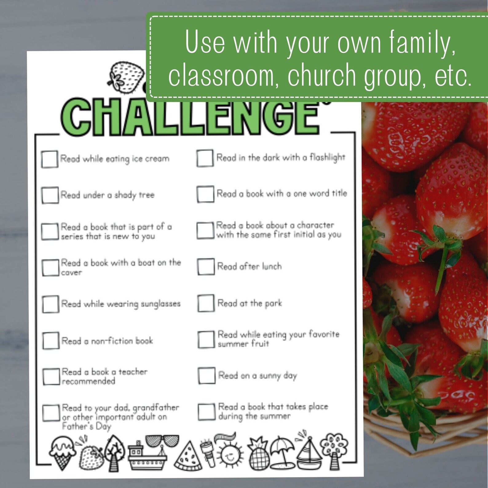 June Reading Challenge Log for Kids | INSTANT DOWNLOAD | Printable ...