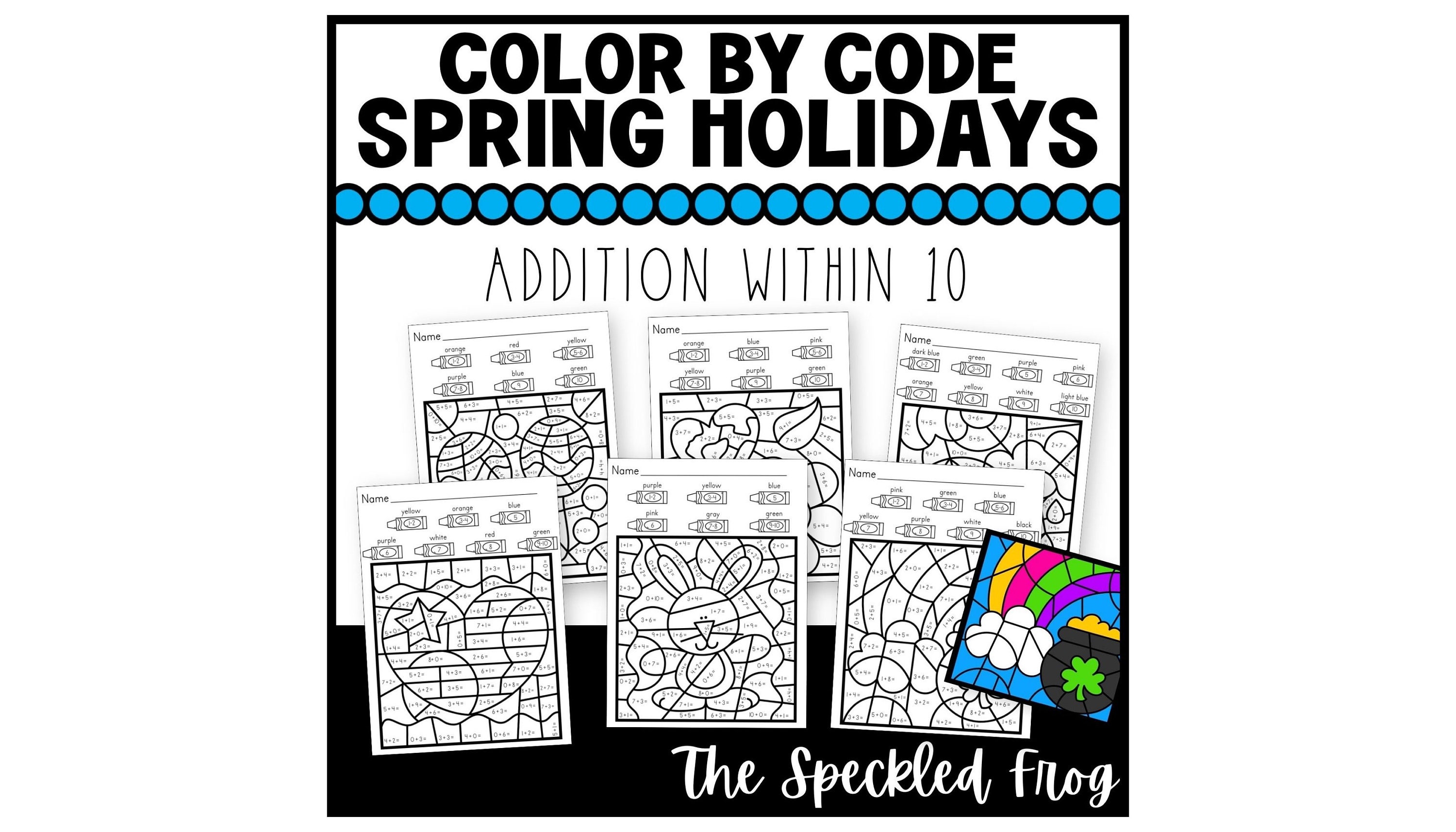 Printable Spring Holiday Color by Number Bundle INSTANT DOWNLOAD ...