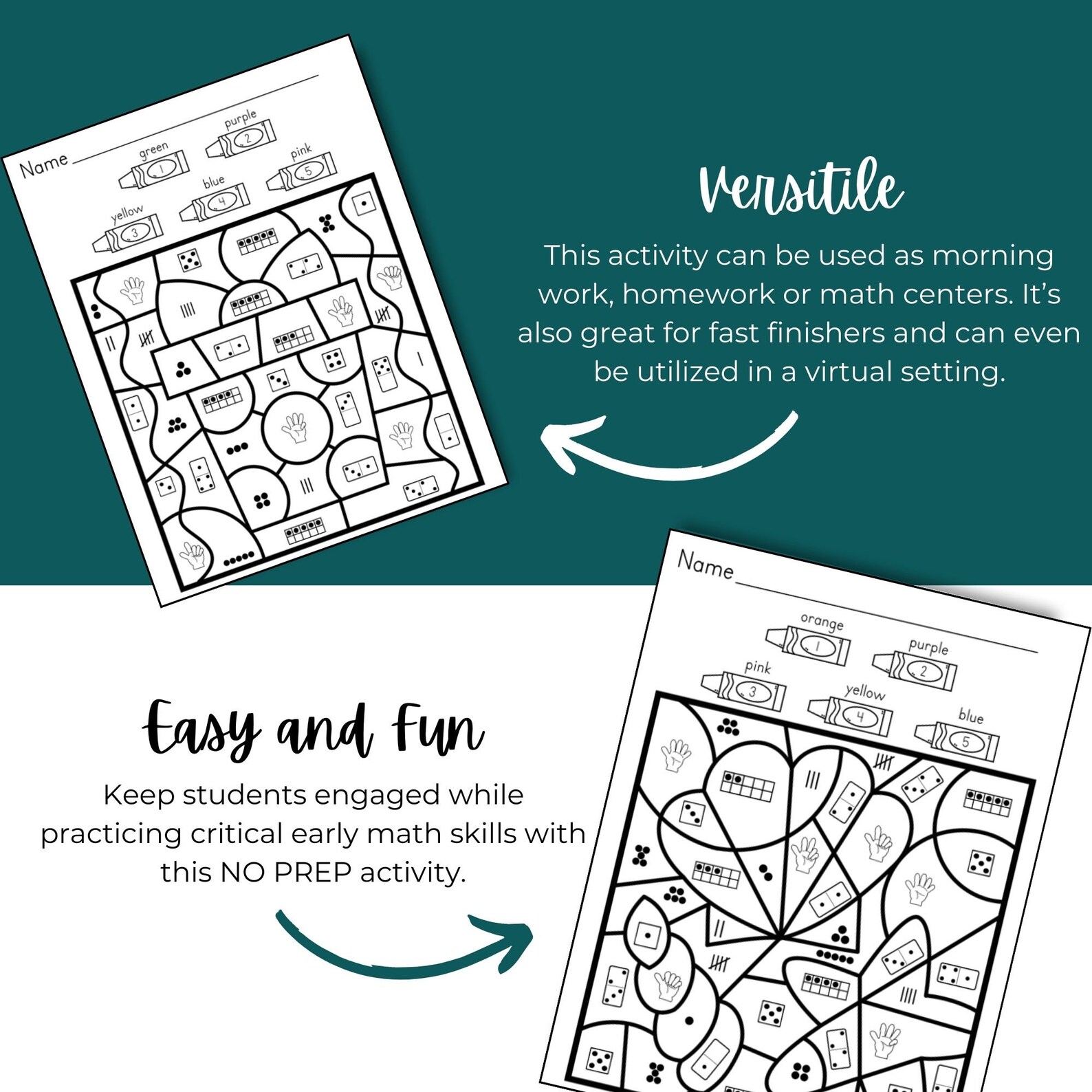 Printable Summer Holiday Color by Number 0-5 INSTANT DOWNLOAD ...
