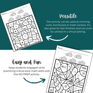 Printable Summer Holiday Color by Number 0-5 INSTANT DOWNLOAD ...