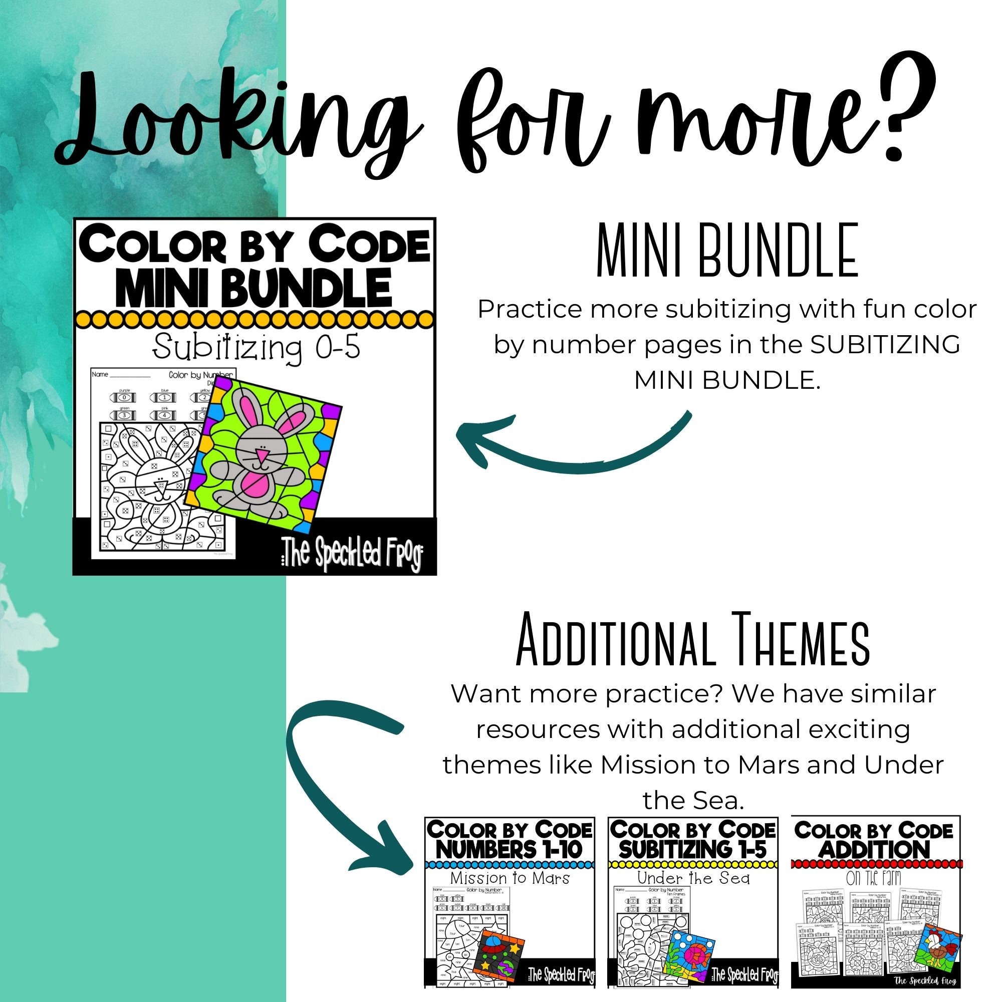 Printable Kindergarten Worksheets Color by Number Bundle INSTANT ...