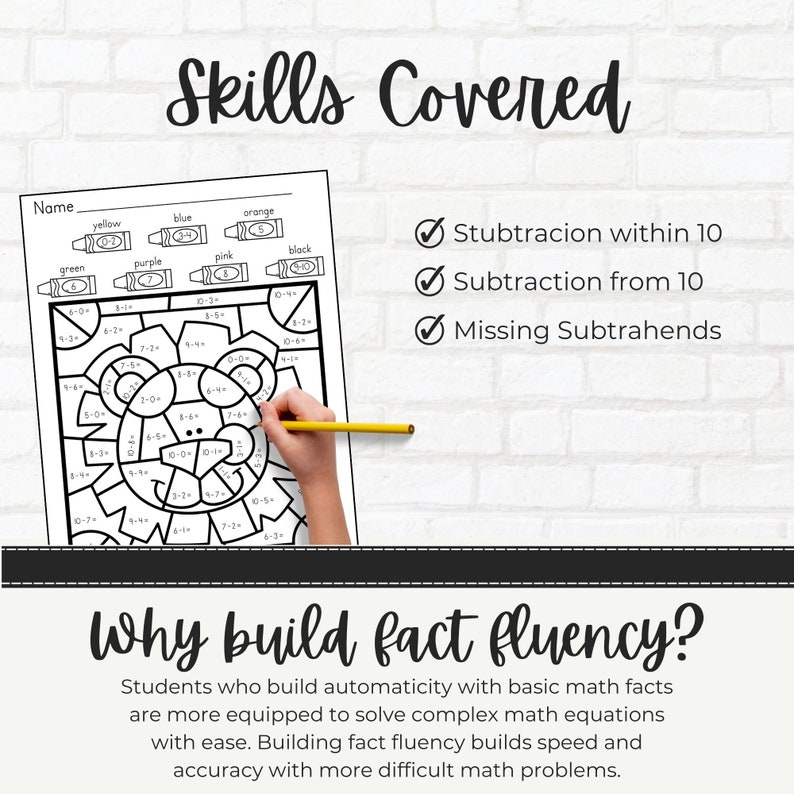Printable Subtraction Worksheets Cirucs Theme Kindergarten Math ...