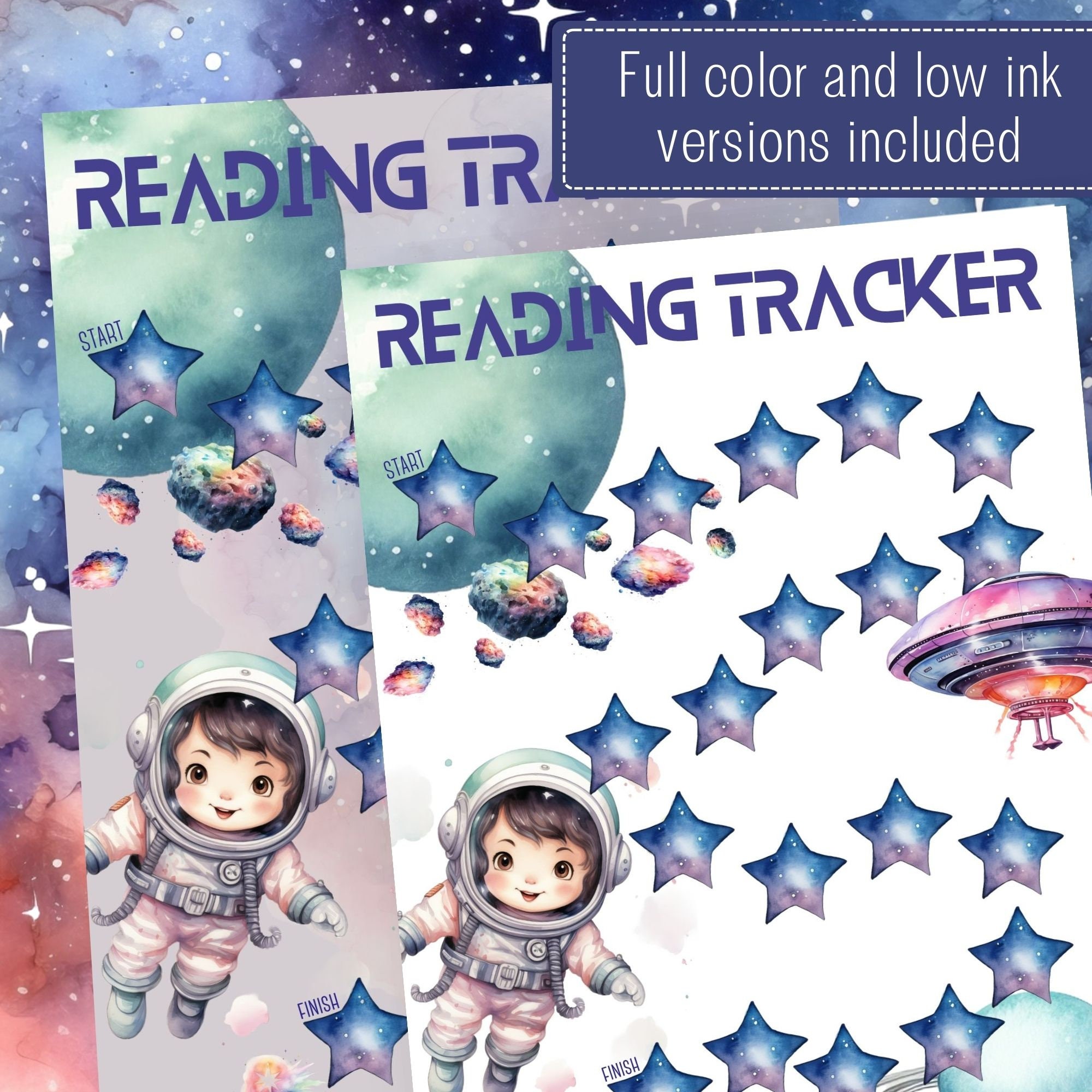 Reading Tracker for Kids Outer Space Theme * INSTANT DOWNLOAD ...