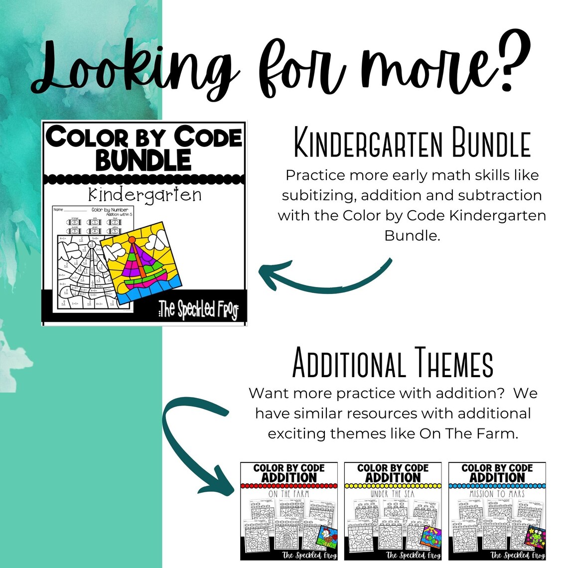 Printable Kindergarten Math Worksheets, INSTANT DOWNLOAD, Color by ...