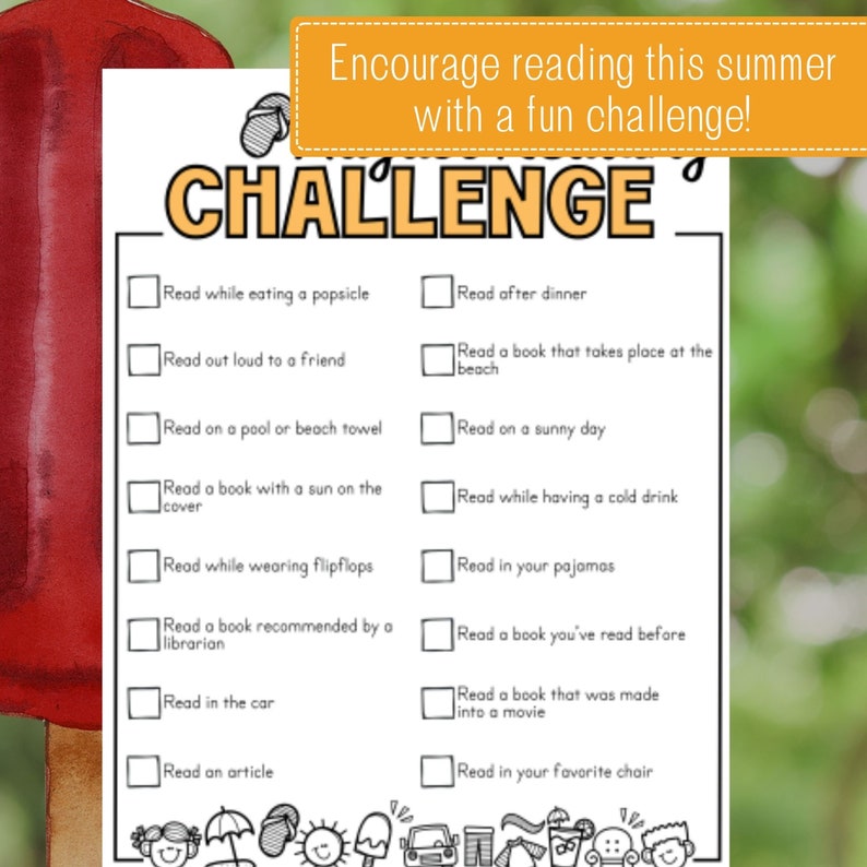 August Reading Challenge Log for Kids | INSTANT DOWNLOAD | Printable ...