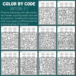 Printable Winter Holiday Color by Number 0-5 INSTANT DOWNLOAD ...