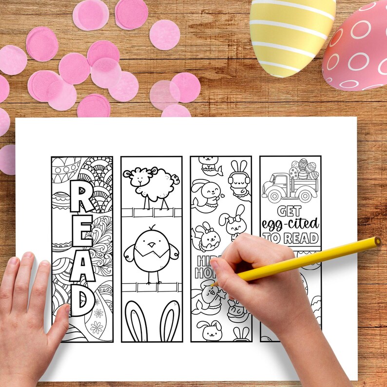 Easter Coloring Bookmarks | Printable Color Your Own Book Markers ...