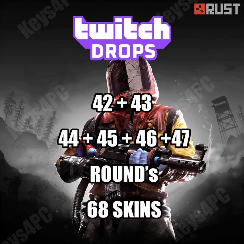 Rust Twitch Drops - Round 42+43+44+45+46+47 - 68 Skins - Worldwide ...