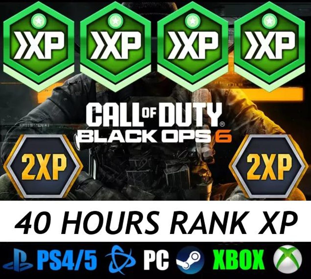Call of Duty Black Ops 6 40 Hours Double Rank XP cod BO6 2XP - Etsy