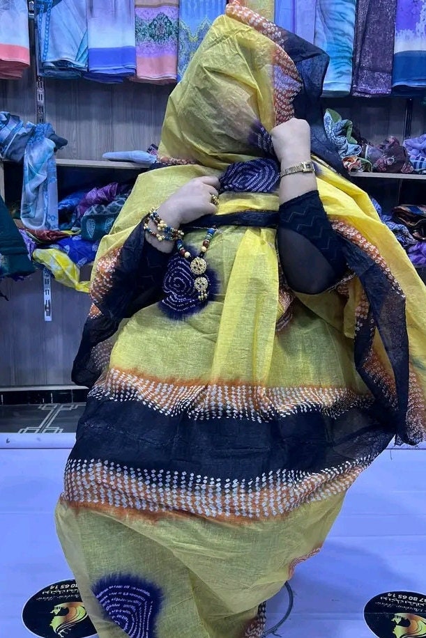 Melhfa Mauritanian Desert Clothing Cotton Dress, Mauritanian Women's ...