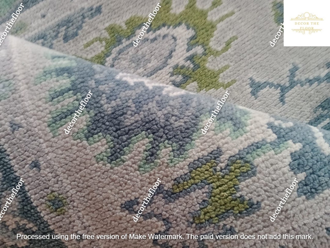 9x12 Green Oushak Rugrug Modern Oushak Rug Delivery Large Area - Etsy