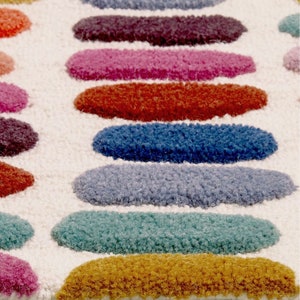 9x12 Round Multi Ball Hand Tufted Carpet 100% Woolen Area Rug,large ...