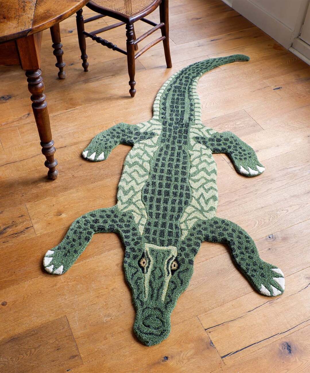 8x10 Green Crocodile Skin Hand Tufted Carpet 100% Woolen Area Rug,large ...