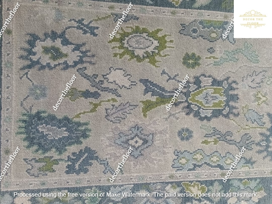 9x12 Green Oushak Rugrug Modern Oushak Rug Delivery Large Area - Etsy