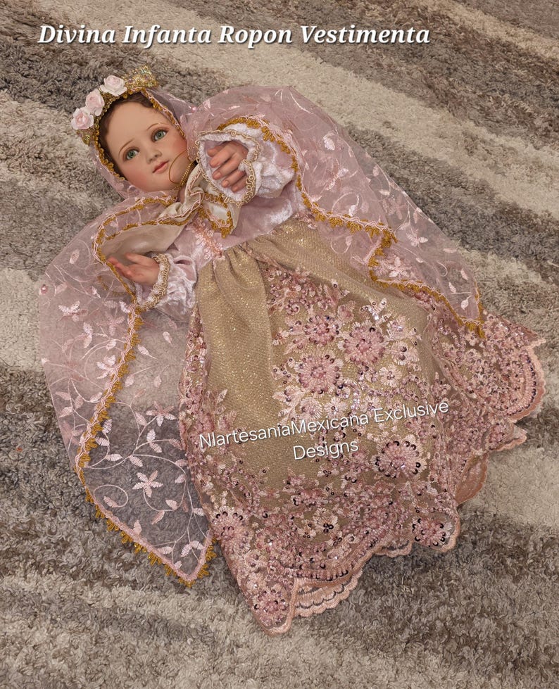 NEW Divina Infanta Ropon Lujo Vestido Con Accesorios Infant Mary Dress ...
