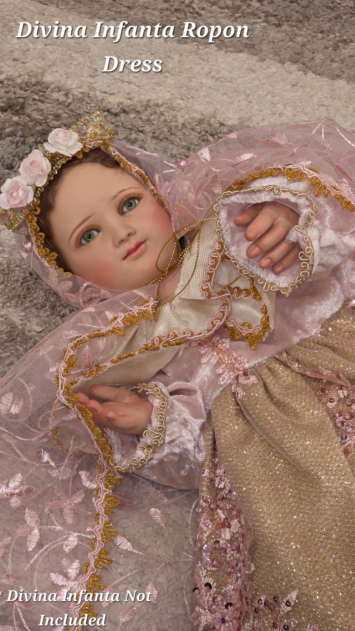 NEW Divina Infanta Ropon Lujo Vestido Con Accesorios Infant Mary Dress ...