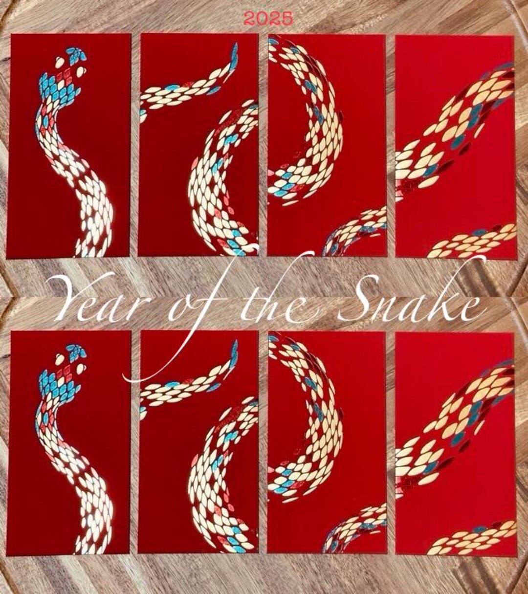 2025 Gift Box of 8pcs Customizable High-end Laser Lunar New Year of the ...