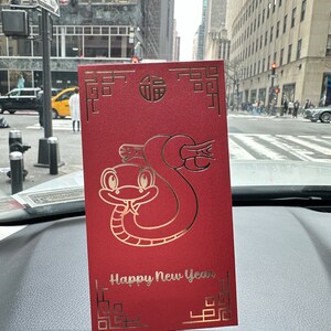 NEW Gift Box of 20pcs Year of the Snake Gold Foil Red Envelope 2025 ...