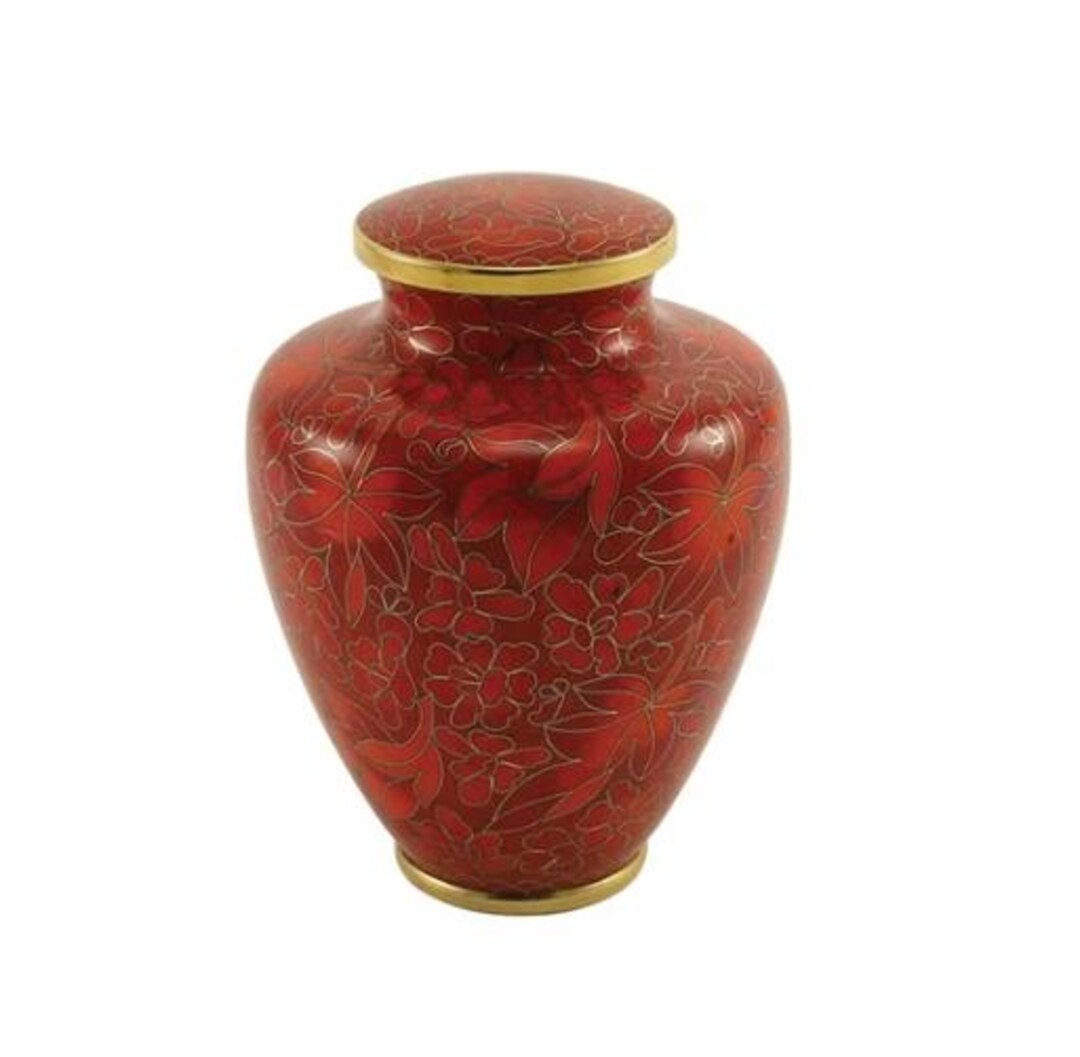 Small Eternal Autumn Cloisonné Urn - Timeless Elegance for Remembrance ...