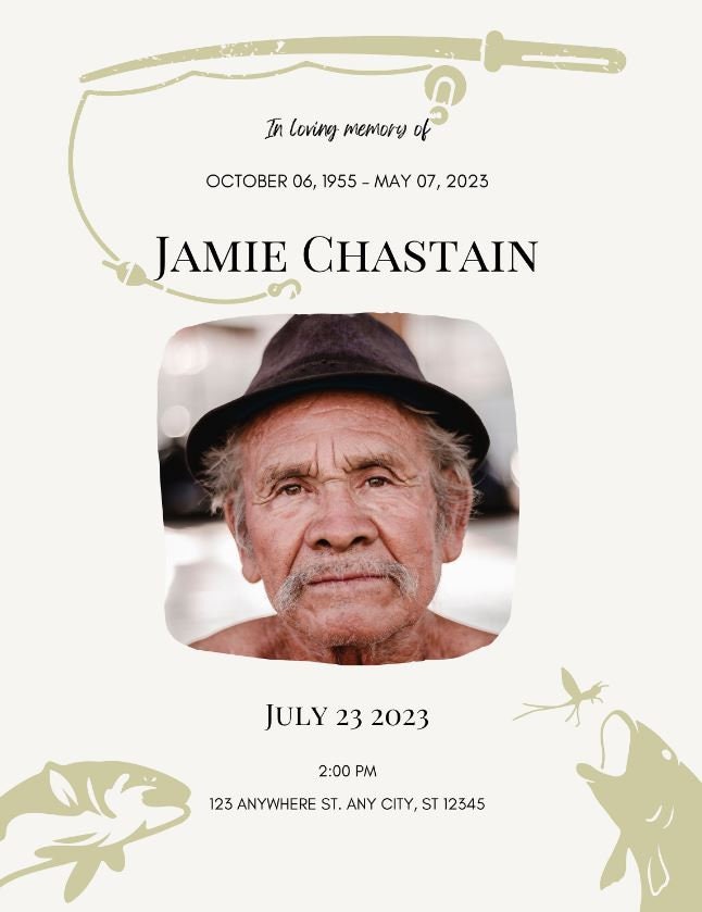 Single Page Front/back Funeral Program Template - Three Different ...