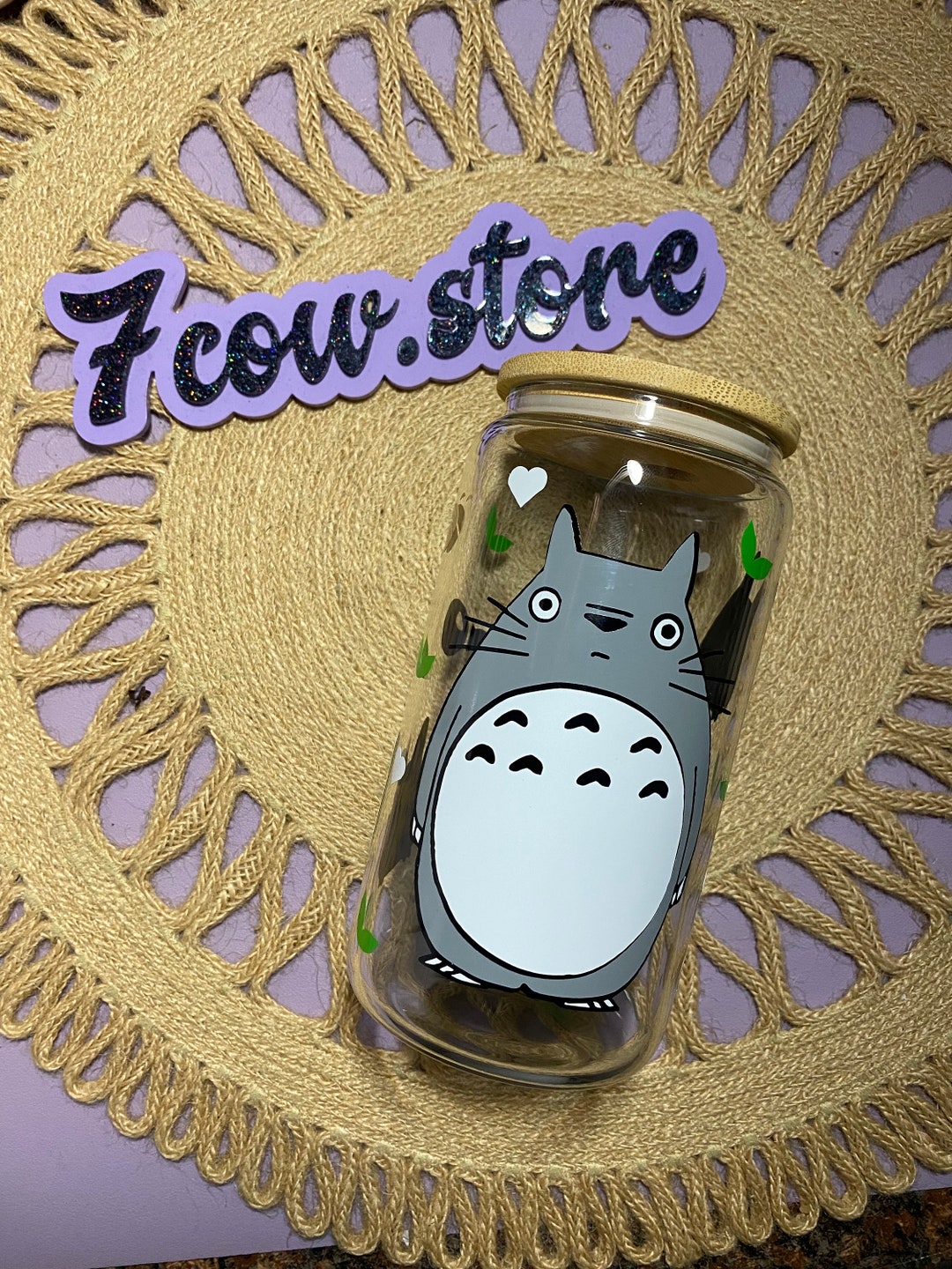 Japanese Inspired Frosted Cup | Totoro | Coffee Glass Can Cup | Ghibli ...
