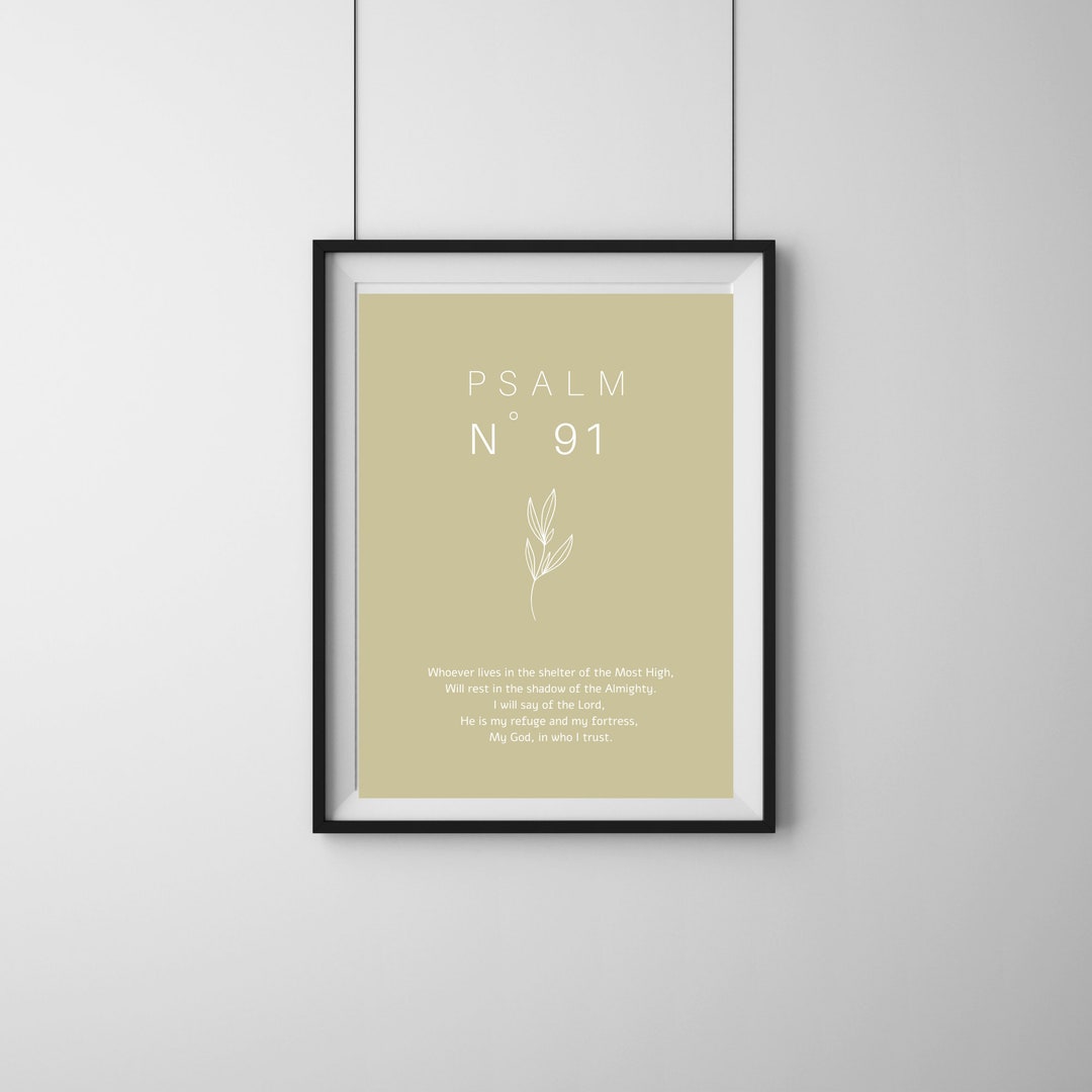 Psalm Wall Art| Bible Verse Poster for Christians | Scripture Sign ...