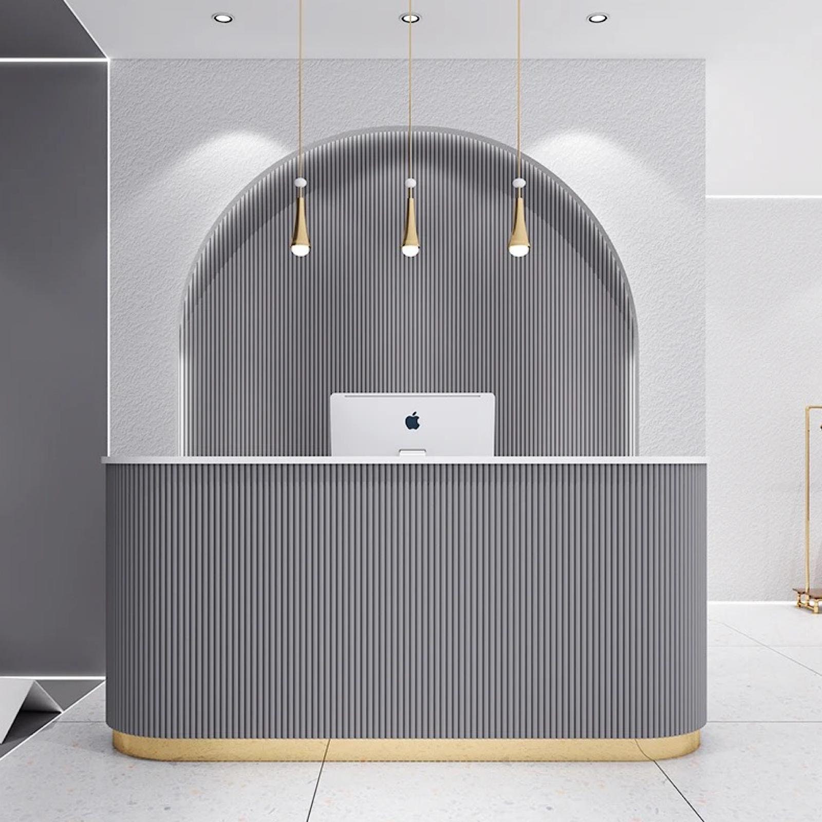 Modern Curved Reception Counter Design