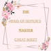 The Ultimate Maid Matron of Honor Cheat Sheet to Do Check List and ...